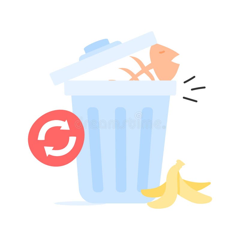 Bin with Arrows Representing the Recycling Process Stock Vector ...