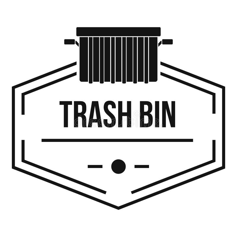 Bin Container Logo, Simple Black Style Stock Vector - Illustration of ...
