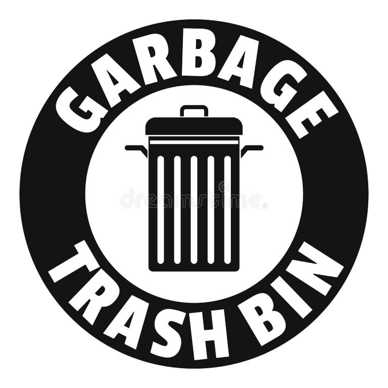 Bin Dump Logo, Simple Black Style Stock Vector - Illustration of ...