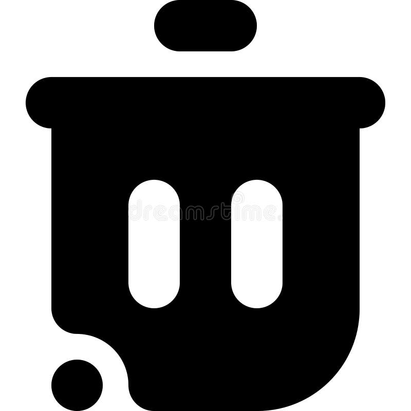 Bin Glyph Style Icon Design Symbol and Illustration Vector Stock Vector ...