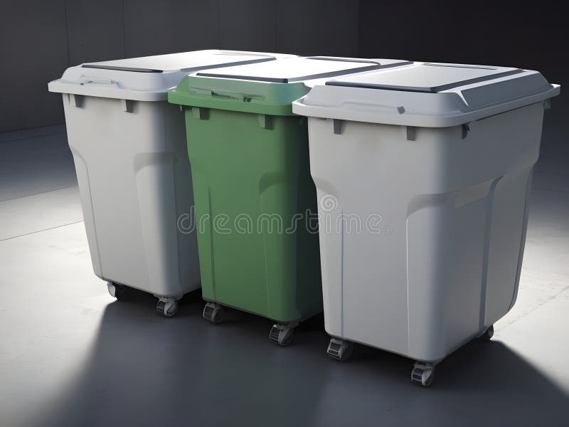 Bin Harmony. Seamless Integration in Waste Sorting Solutions Stock ...