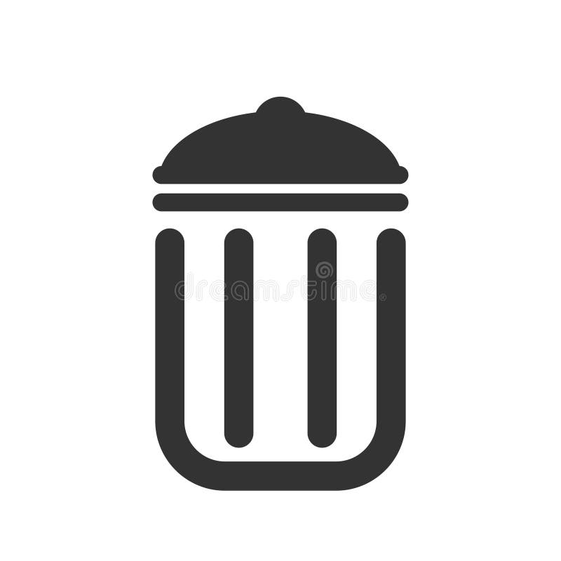 Bin icon stock vector. Illustration of sign, plastic - 84039107