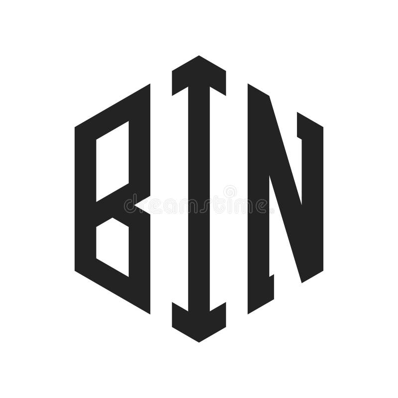 BIN Logo Design. Initial Letter BIN Monogram Logo Using Hexagon Shape ...