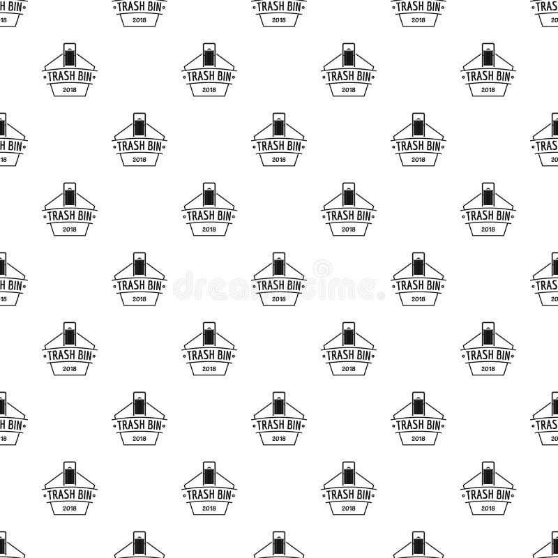 Bin Trash Pattern Vector Seamless Stock Vector - Illustration of ...
