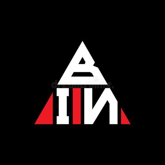 BIN Triangle Letter Logo Design with Triangle Shape. BIN Triangle Logo ...