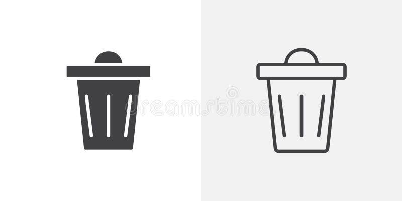 Bin vecor icon set stock vector. Illustration of garbage - 340560329