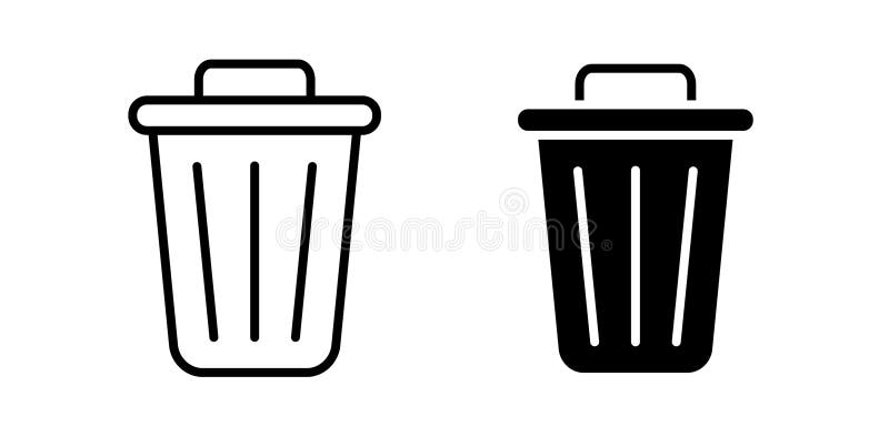 Bin vecor icon set stock vector. Illustration of line - 340783433