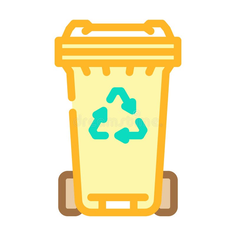 Bin Waste Sorting Color Icon Vector Illustration Stock Vector ...