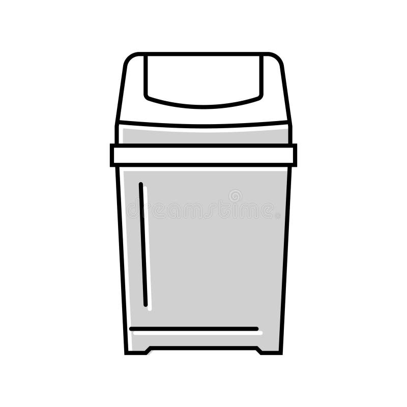 Bin Waste Sorting Color Icon Vector Illustration Stock Vector ...