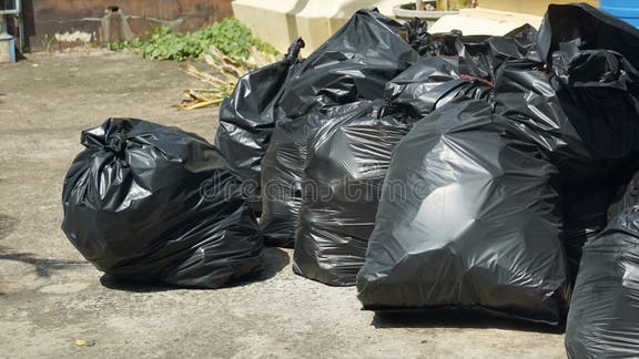 Bin , Waste, Trash , Garbage Bag at Temple. Stock Photo - Image of ...