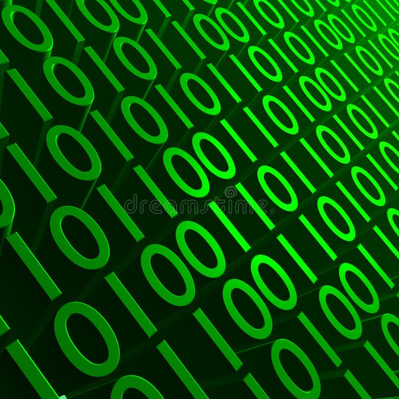 Code binaire vert illustration stock. Illustration du zéro - 10147163