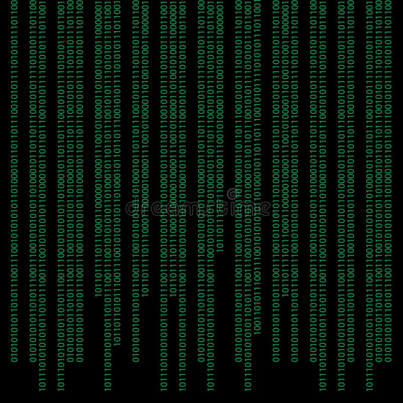 Binary Matrix Computer Data Code Vector Seamless Background Stock Vector - Illustration of ...