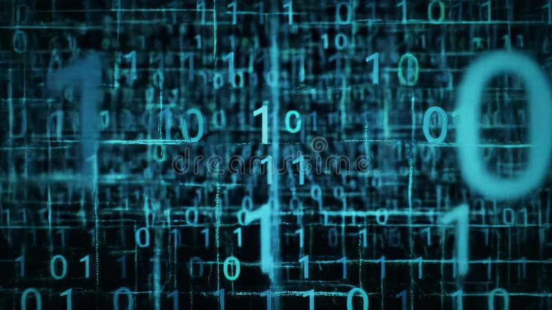 Binary Ai Mind Matrix Abstract Code And Algorithm Grid Animation For 2377
