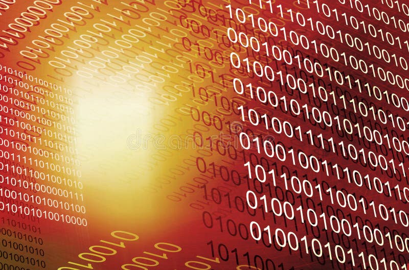Shiny red binary code stock illustration. Illustration of digital ...