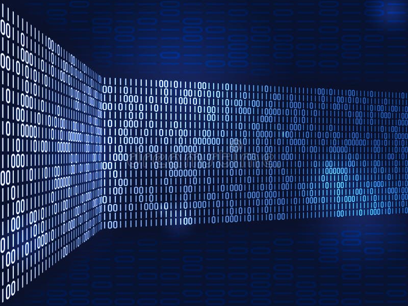Binary Code Background, Digital Abstract Technology Background Stock Illustration - Illustration ...