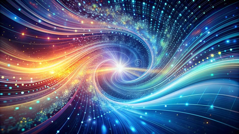 Binary Bloom: an Abstract Symphony of Data and Algorithm Generative AI Stock Image - Image of ...