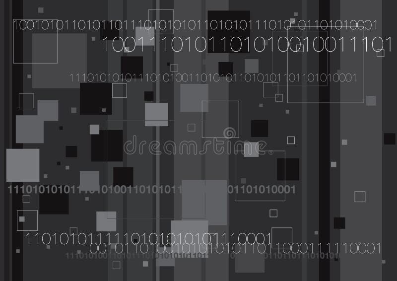 Binary Matrix Code Computer Data Stream Digital Security Codes And Gray Coding Information