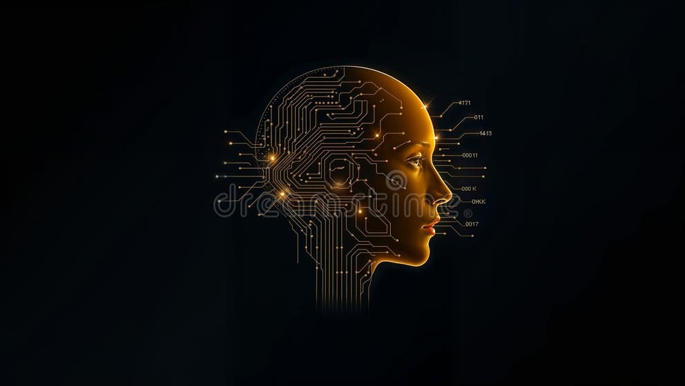 Binary Bridge: the Human-AI Connection Stock Illustration - Illustration of font, pattern: 381141801