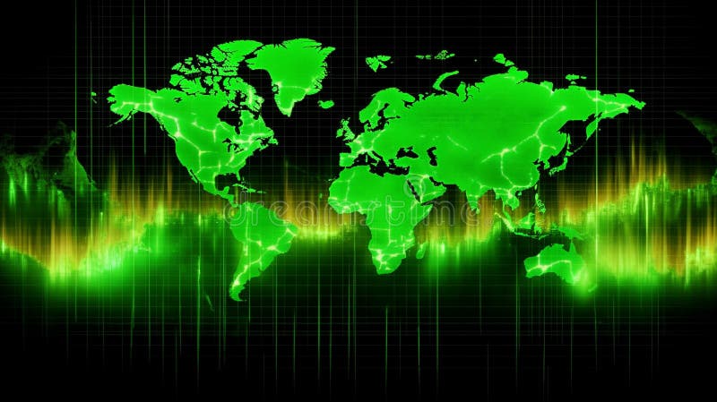 Binary Circuit Board Future Technology, Green World Cyber Security ...