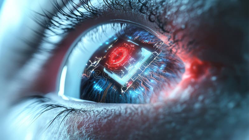 Binary Circuit Board Future Technology, Human Eye Technology Pupil ...