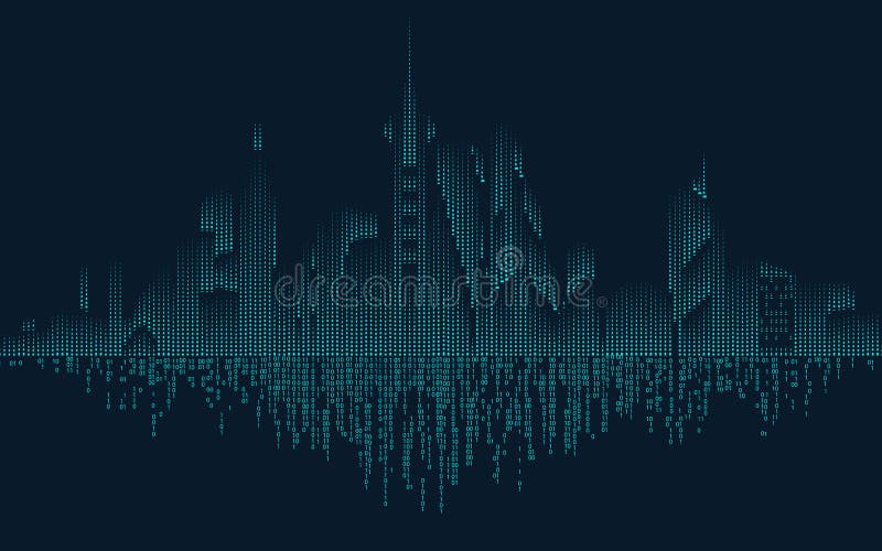 Binary Building stock vector. Illustration of landscape - 98293455