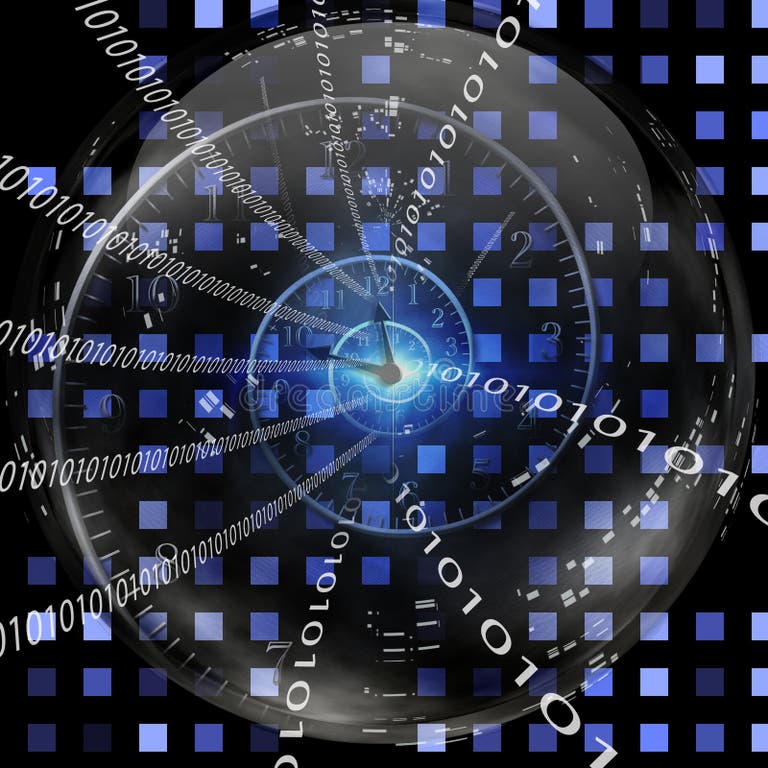 Binary Clock stock illustration. Illustration of electric - 25825759