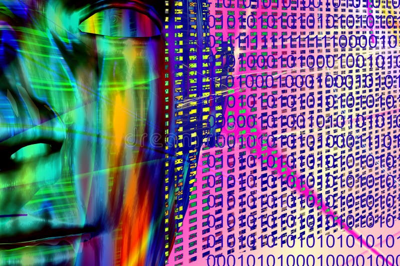 Digital god stock illustration. Illustration of glowing - 28454194