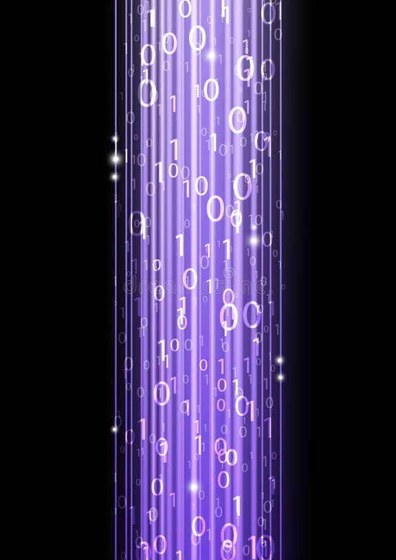 Purple Binary Code Background Information Concept Stock Illustrations ...