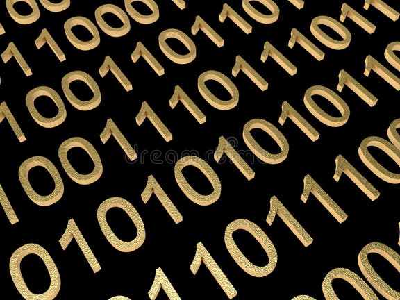 Binary Code Black Gold Background Stock Illustrations – 478 Binary Code ...