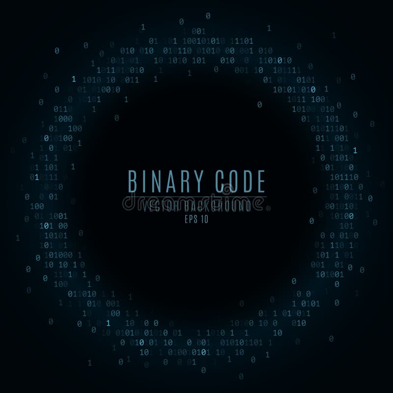 Binary Code. Abstract Banner. Falling Blue Glowing Numbers. Global Network. High Technologies ...