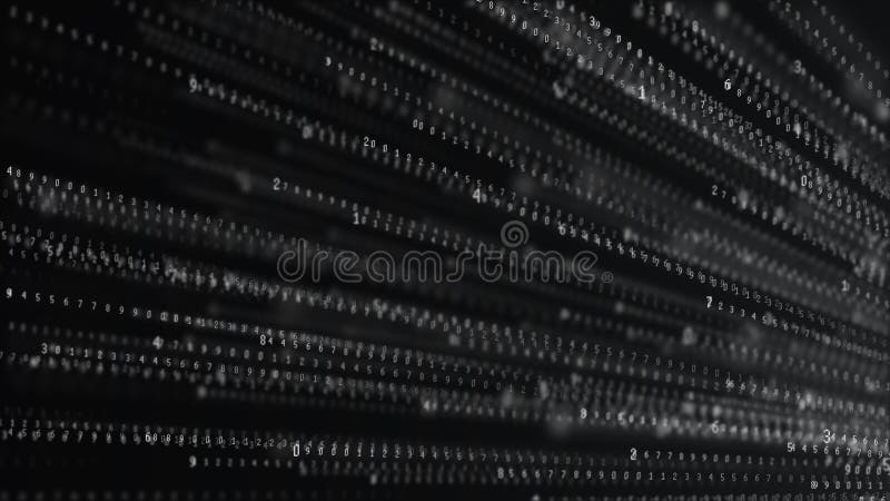 Binary Code Abstract Technology Background. Big Data. Coding or Hacker Concept. Binary Code ...