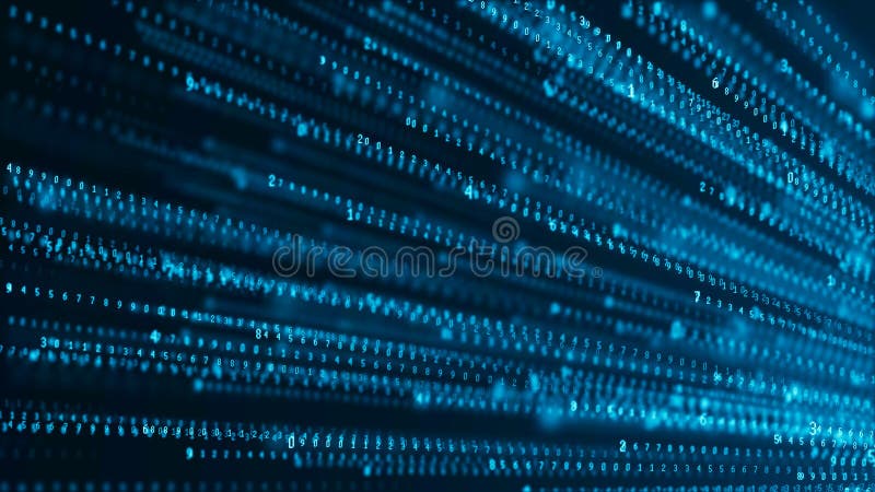 Binary Code Abstract Technology Background. Big Data. Coding or Hacker Concept. Binary Code ...