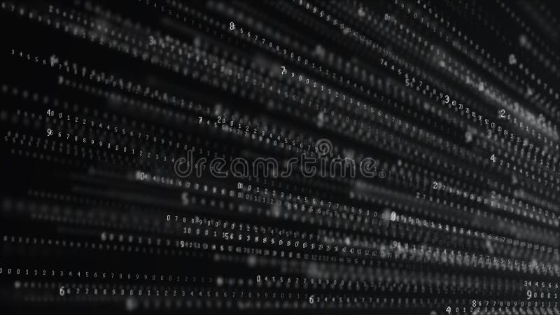 Binary Code Abstract Technology Background. Big Data. Coding or Hacker Concept. Binary Code ...
