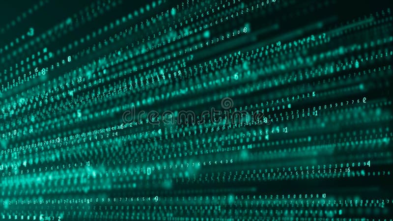 Binary Code Abstract Technology Background. Big Data. Coding or Hacker Concept. Binary Code ...