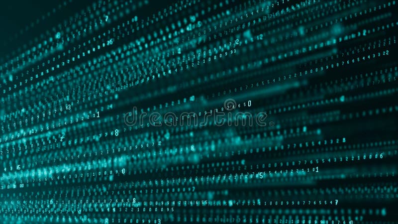Binary Code Abstract Technology Background. Big Data. Coding or Hacker Concept. Binary Code ...