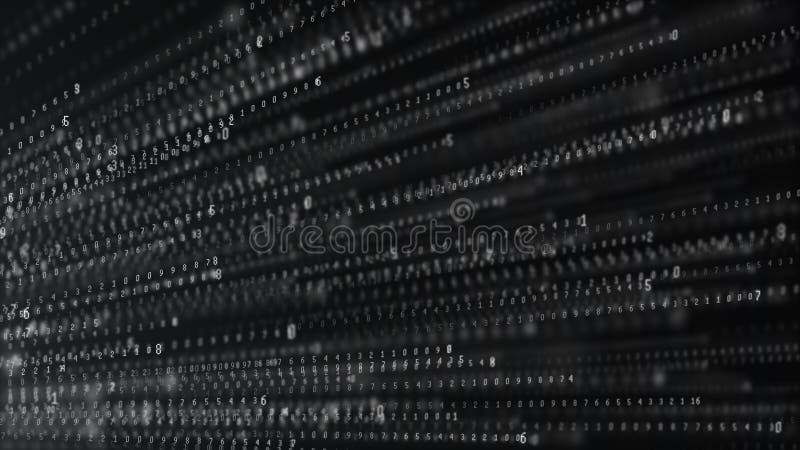 Binary Code Abstract Technology Background. Big Data. Coding or Hacker Concept. Binary Code ...