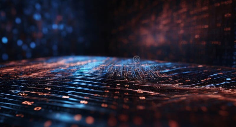 Binary Code And Ai Algorithms Running In The Background An Abstract 4448