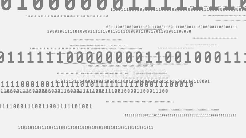 Binary Code Animation, Camera Flight, High Key Stock Video - Video of ...
