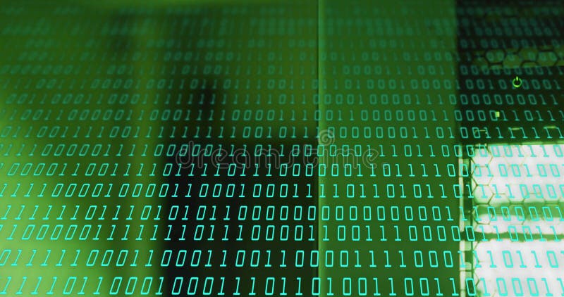 Binary Code Animation Over Shadowy Figure in Green Background Stock Video - Video of shadow ...