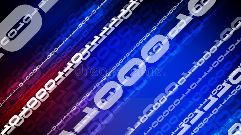 Binary Code Backdrop With Abstract Blue And Red Binary Numbers 8179