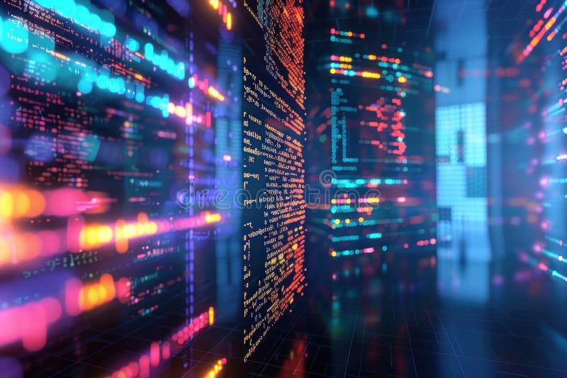 Binary Code Background Abstract Technology Big Data Programming And