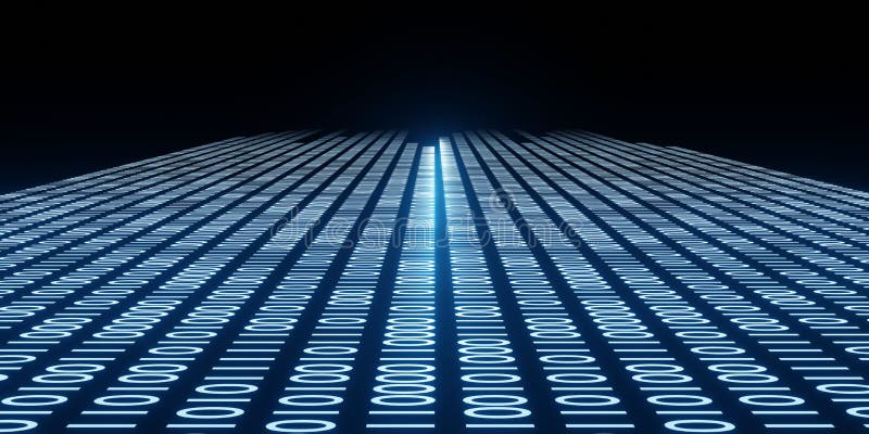 Binary Code Background Abstract Technology Digital Binary Data and Secure Data Concept 3d ...