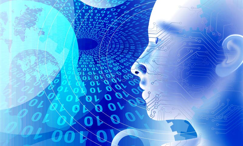 Binary Code Background, Artificial Intelligence Digital Eye Abstract Technology Background. Java ...