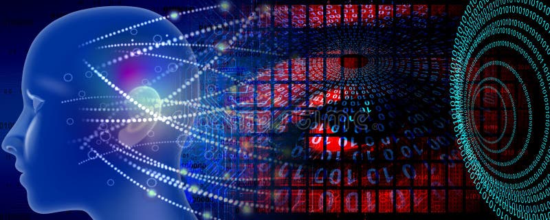 Binary Code Background, Artificial Intelligence Digital Eye Abstract ...