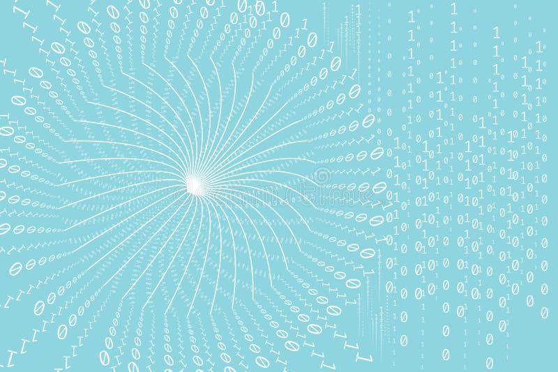 Binary Code Background Big Data Visualization Background Stock Vector