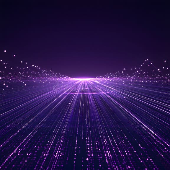 Binary Code Background, Blue Color, Matrix, with Lines Creating a ...