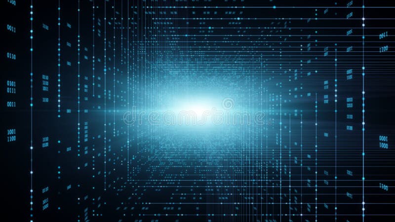 Binary Code Background Cloud Computing Iot And Artificial