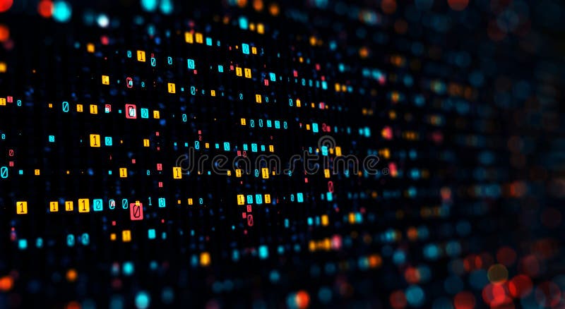 Binary code background stock illustration. Illustration of data - 155698602