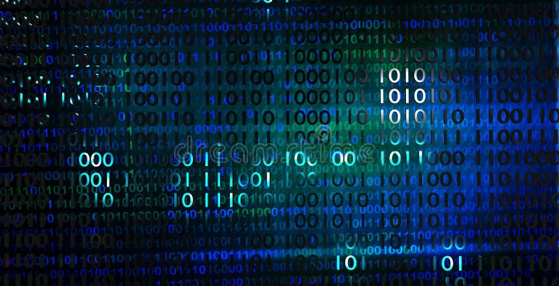 Binary Code Background. Concept of Big Data and Artificial Intelligence. Digital Technology ...