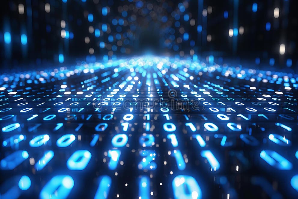 Binary Code, Background for Data Science and Technology Concept ...